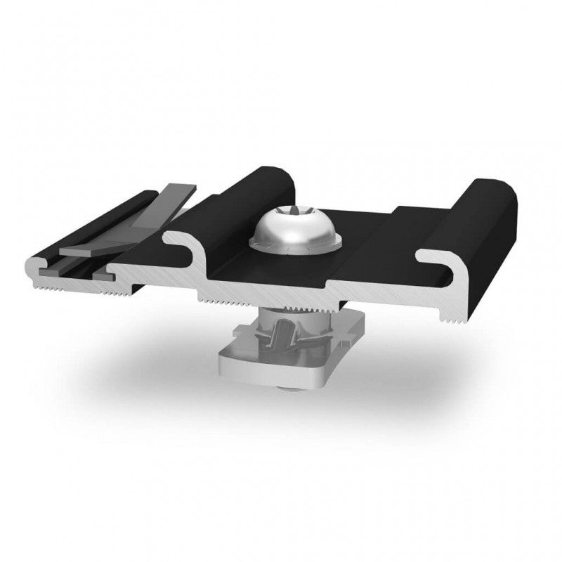 K2 Systems InsertionRail CrossConnector, anodizat negru, aluminiu ...